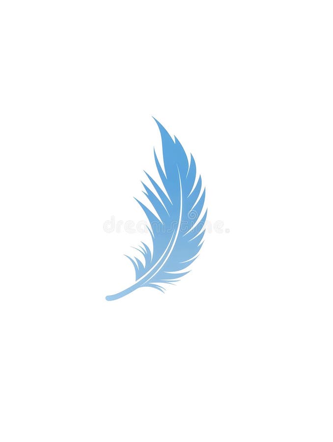 ISolated Minimal Soft Simple Feather Icon Symbolt Stock Illustration ...