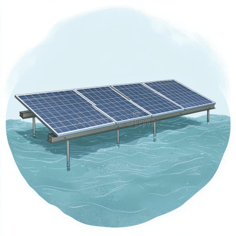 Minimalist 2D Vector Solar Panel Logo in Eco Style Stock Illustration ...