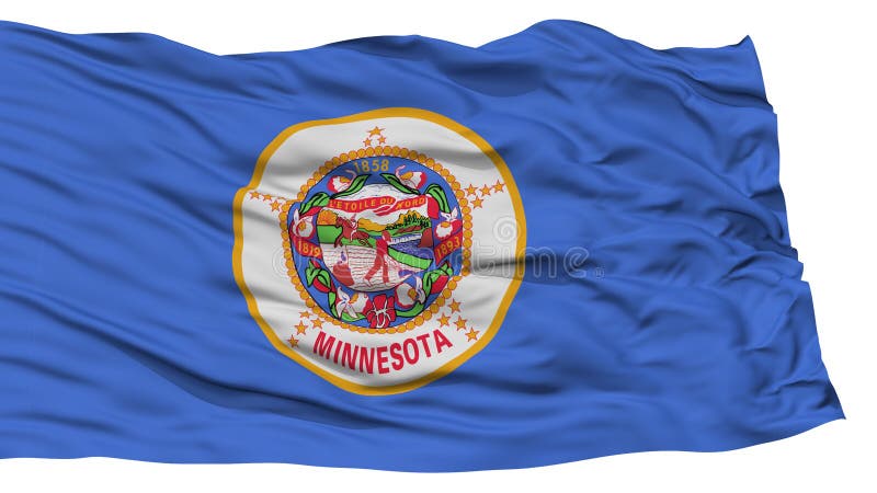 Isolated Minnesota Flag, USA State Stock Illustration - Illustration of ...