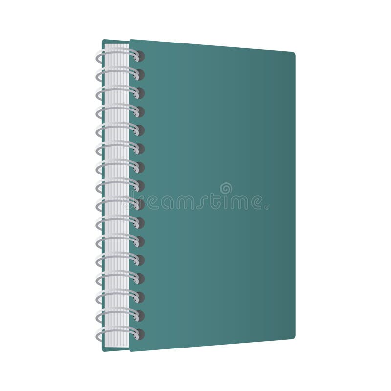 Isolated Mockup Blue Notebook Vector Design Stock Vector - Illustration ...