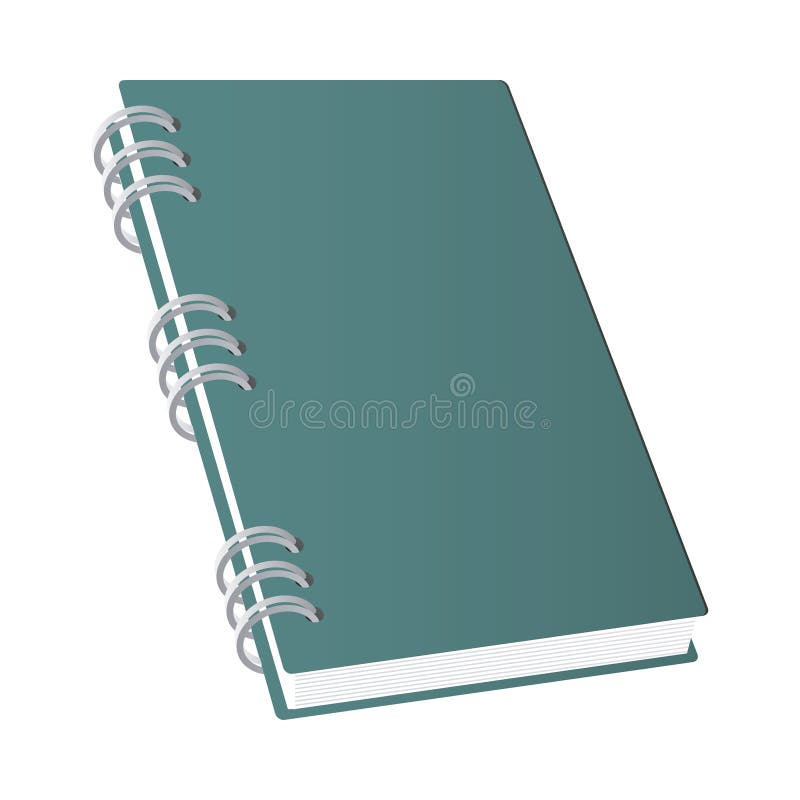 Isolated Mockup Blue Notebook Vector Design Stock Vector - Illustration ...
