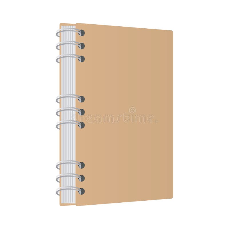 Isolated Mockup Brown Notebook Vector Design Stock Vector ...