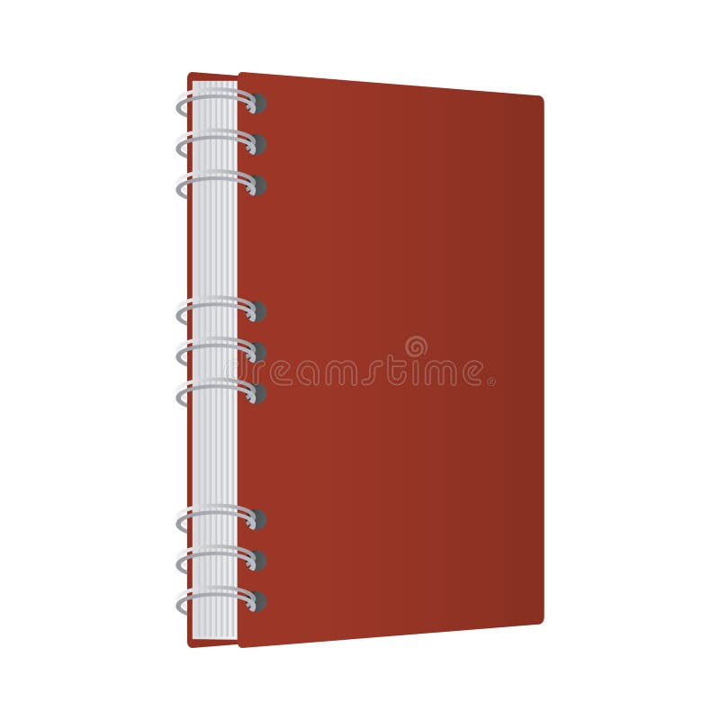 Isolated Mockup Red Notebook Vector Design Stock Vector - Illustration ...