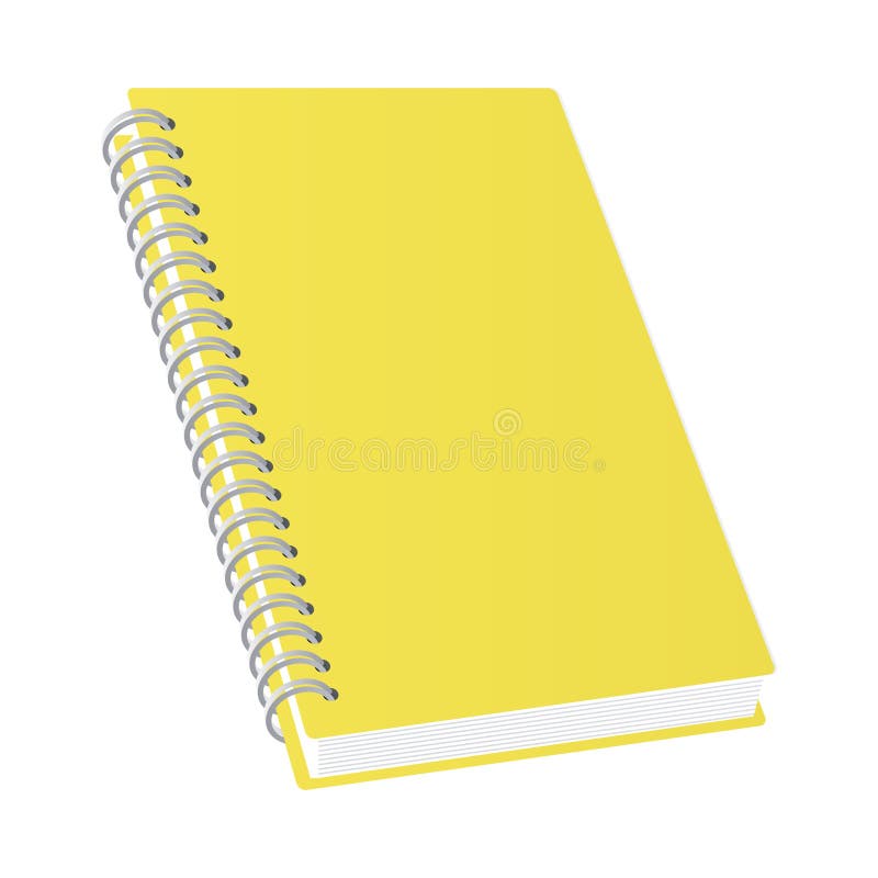 Isolated Mockup Yellow Notebook Vector Design Stock Vector ...