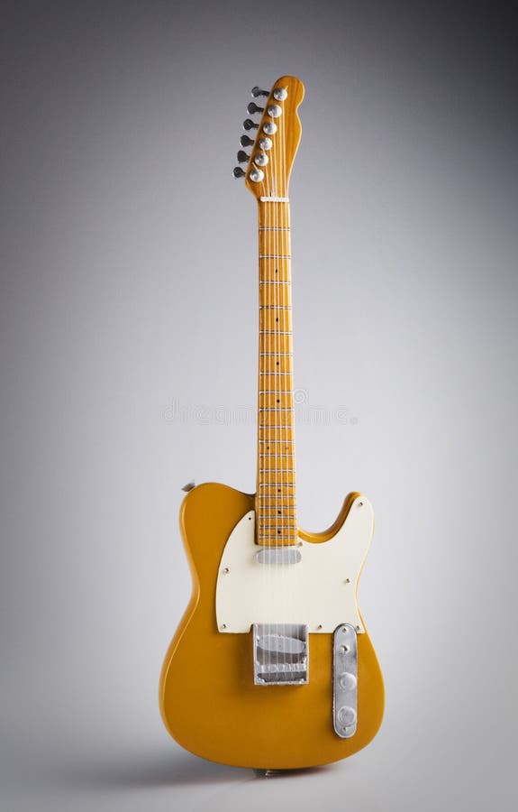 Isolated Model Guitar Fender Telecaster Stock Image - Image of bass ...