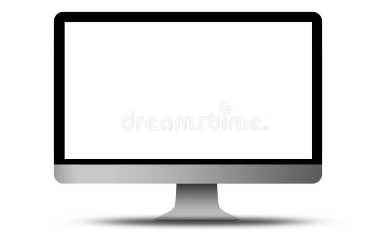 Isolated Modern All-in-one Desktop Personal Computer Stock Illustration ...