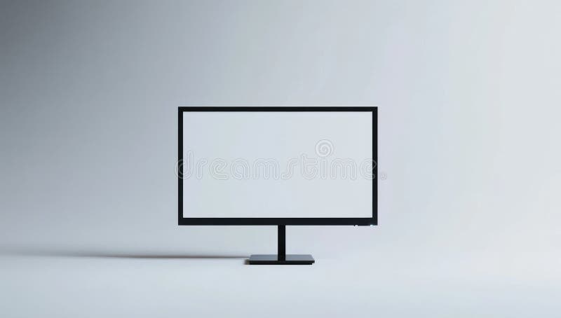 An Isolated Modern Black POS Terminal on a White Background Displays a ...