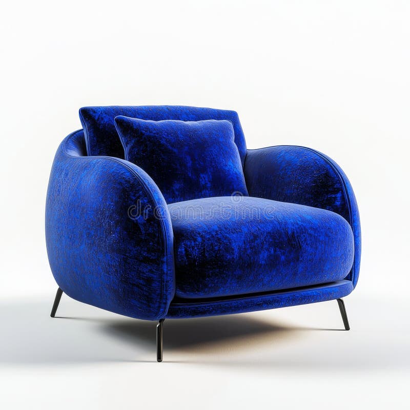 Isolated Modern Blue Chair on Transparent Background Stock Photo ...