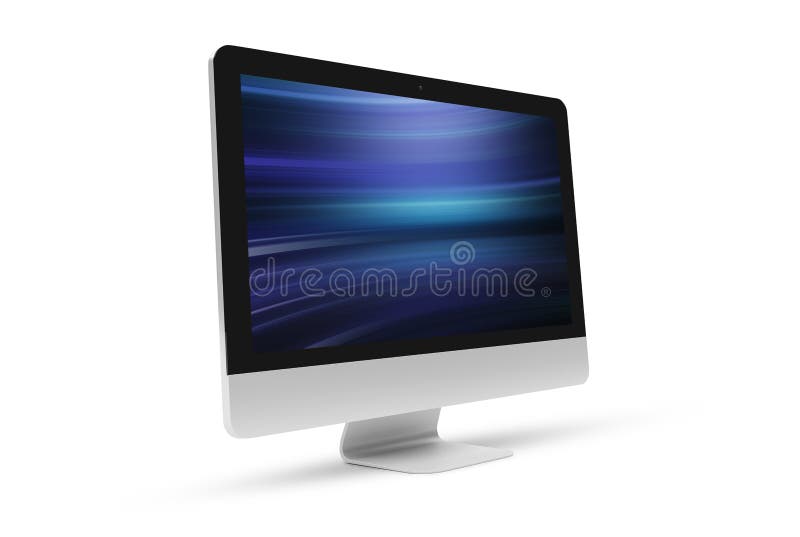 Computer with Shadow, Computer Screen. Red Icon, Symbol, Sign. Stock ...