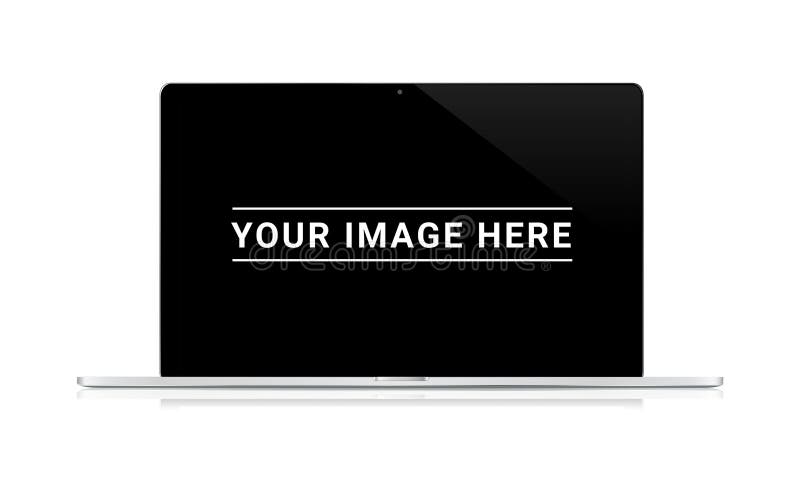 Laptop with Shadow Isolated on White Background. Laptop Design with ...