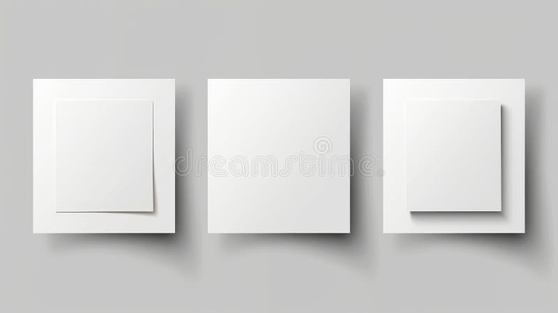 An Isolated Modern Realistic Set of Square, Rectangle, and Line Shadow ...