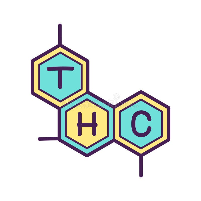 Isolated Molecular Structure of Cannabis Stock Vector - Illustration of ...