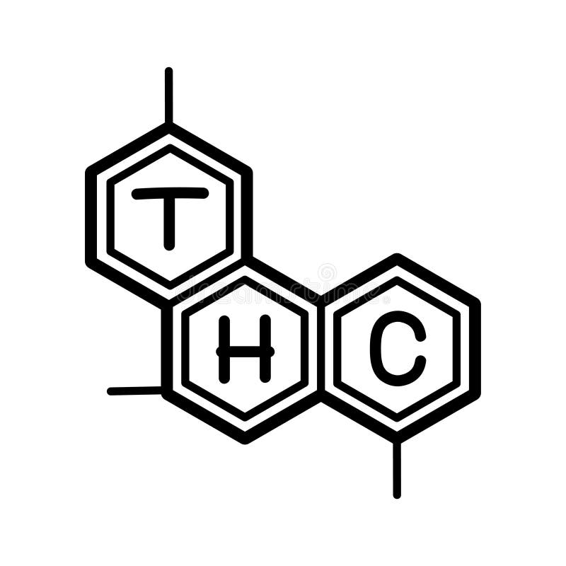 Isolated Molecular Structure of Cannabis Stock Vector - Illustration of ...