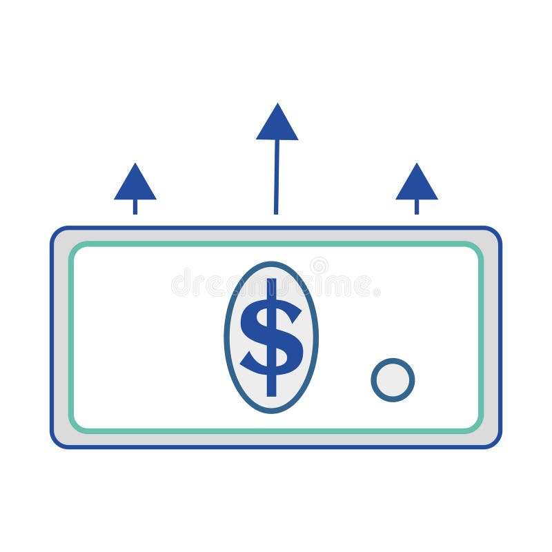 Isolated Money Bill with Arrows Business Icon Vector Stock Vector ...