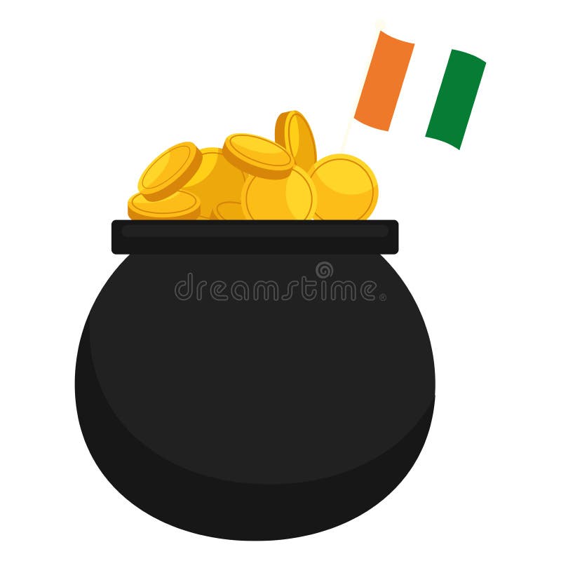 Isolated Money Pot Icon Flat Design Vector Stock Vector - Illustration ...