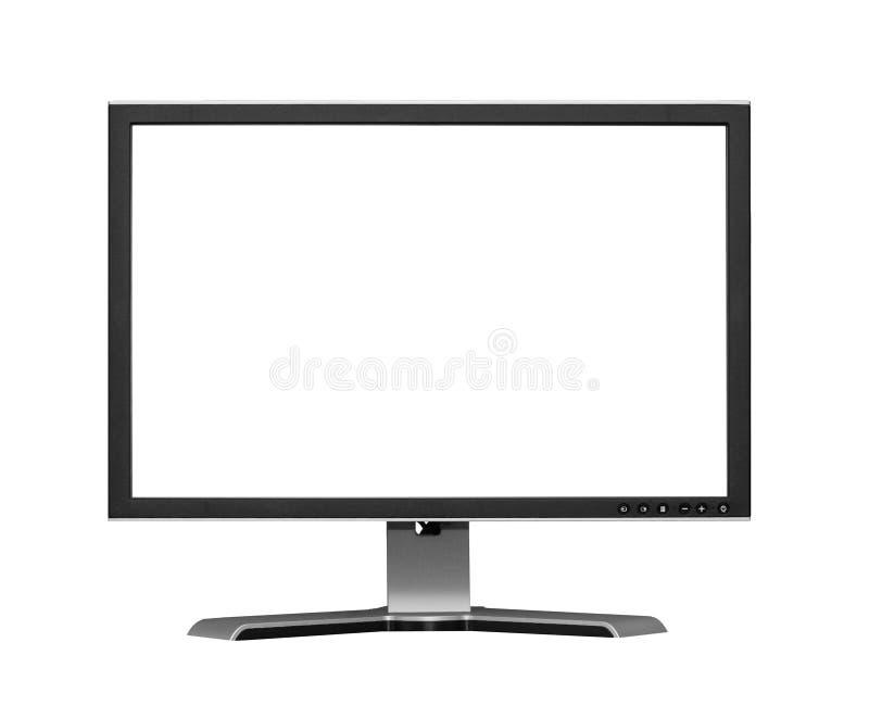 Isolated monitor stock image. Image of black, technology - 15371329