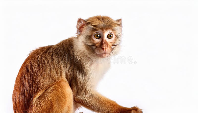 Isolated Monkey Cat on White Stock Illustration - Illustration of ...