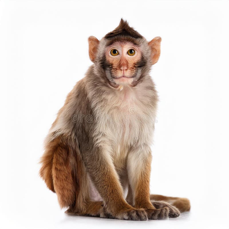 Isolated Monkey Cat on White Stock Illustration - Illustration of ...
