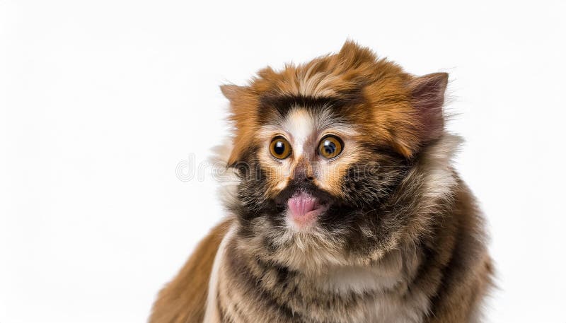 Isolated Monkey Cat on White Stock Illustration - Illustration of ...
