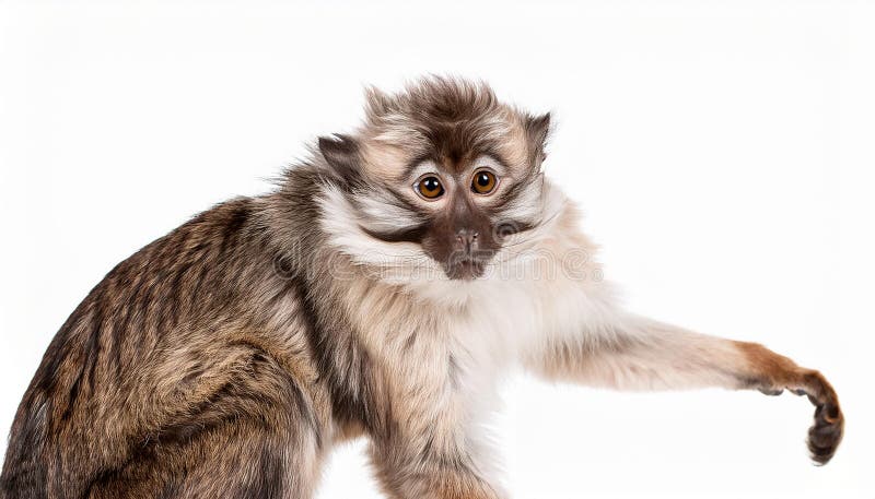 Isolated Monkey Cat on White Stock Illustration - Illustration of ...