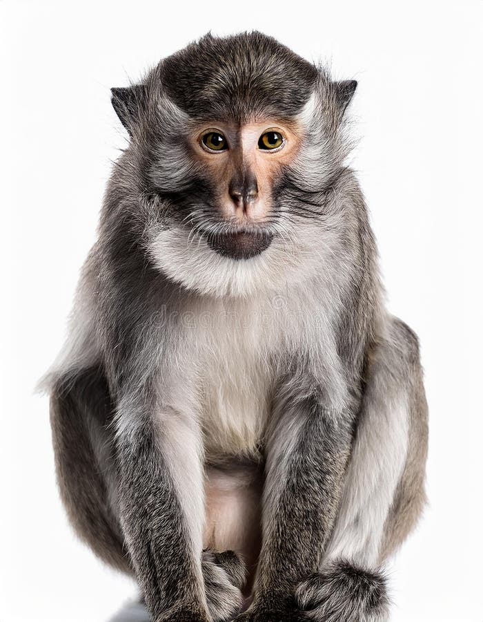 Isolated Monkey Cat on White Stock Illustration - Illustration of ...