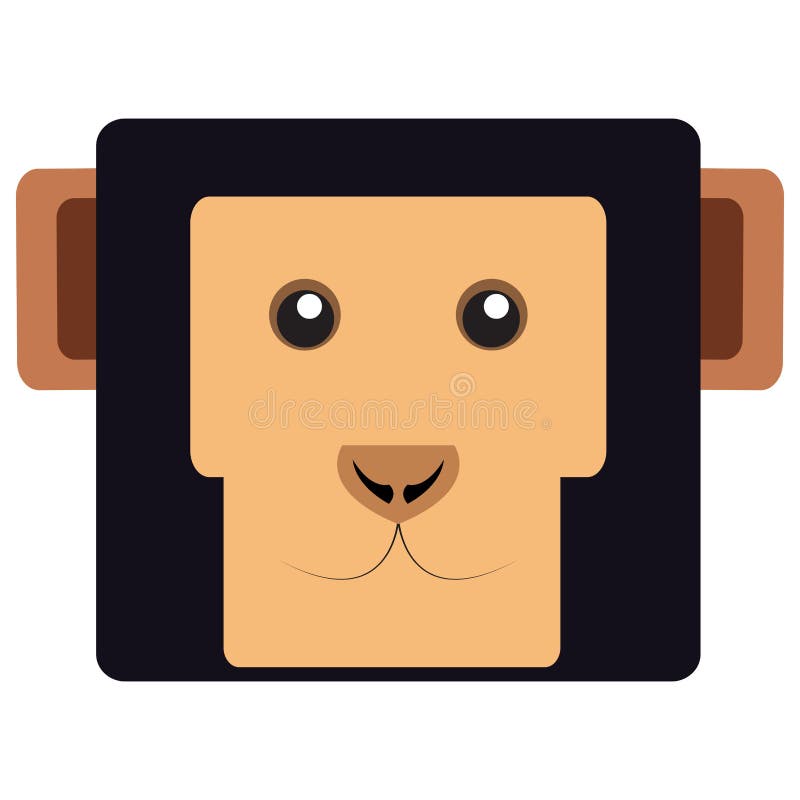 Isolated monkey face stock vector. Illustration of nature - 96289807