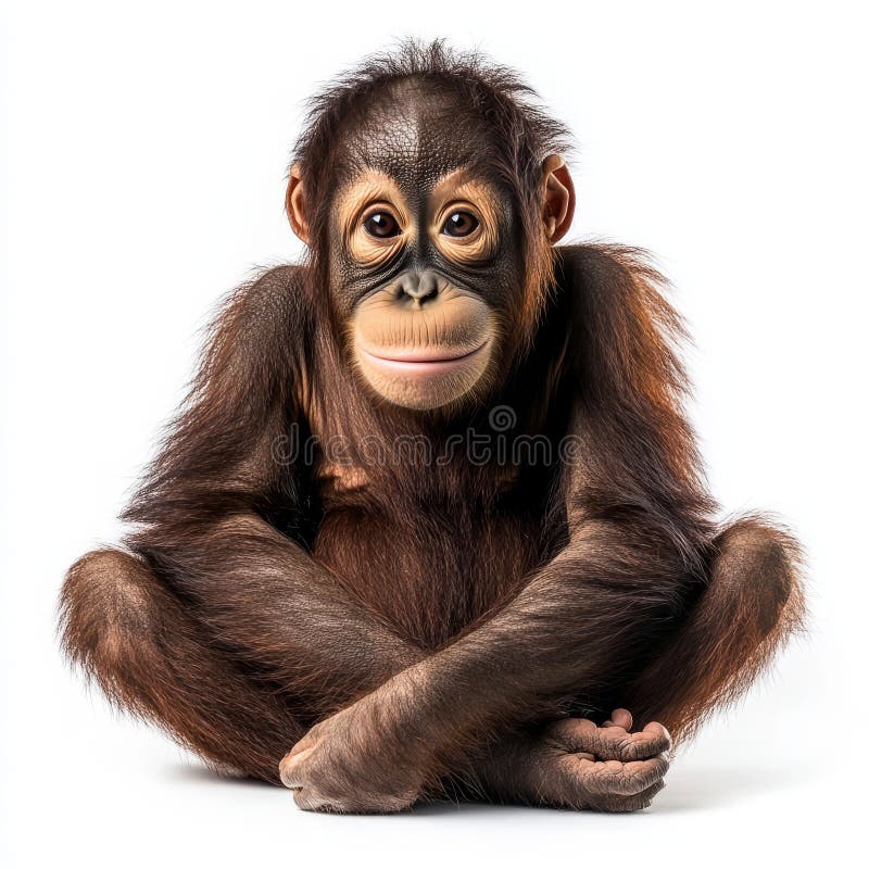 An Isolated Monkey on a Transparent Background Stock Photo - Image of ...