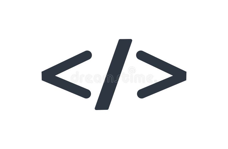 Isolated and Monochromatic Code Symbol. Vector Illustrator Stock Vector ...