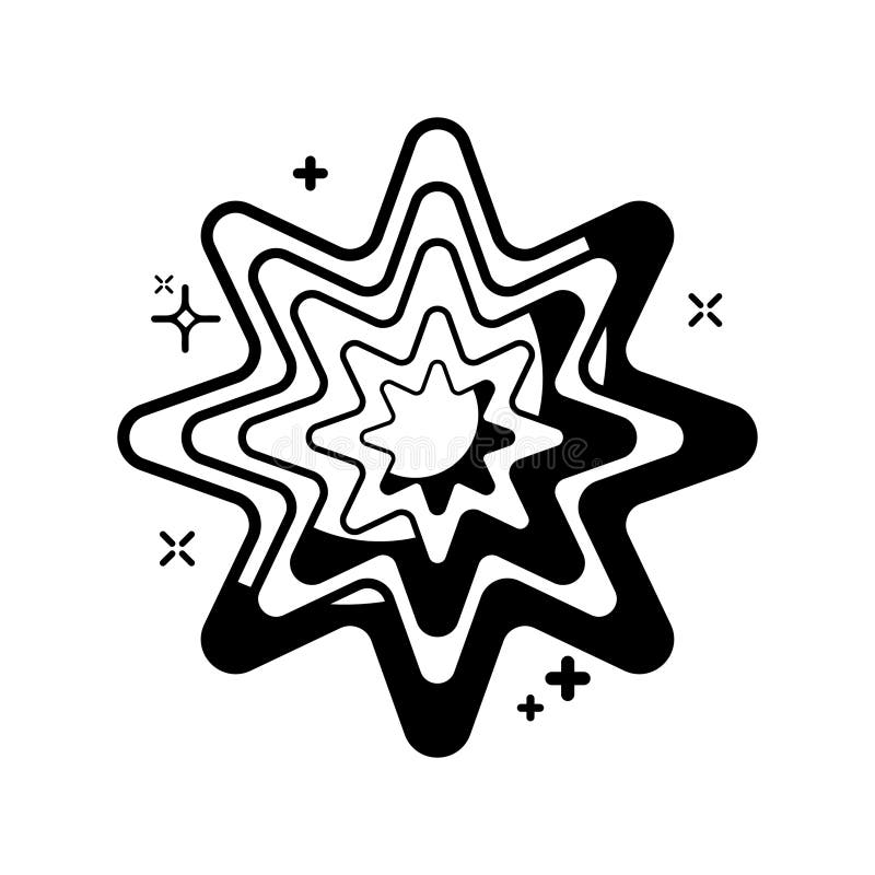 Isolated Monochrome Star Shape Icon Vector Stock Vector - Illustration ...