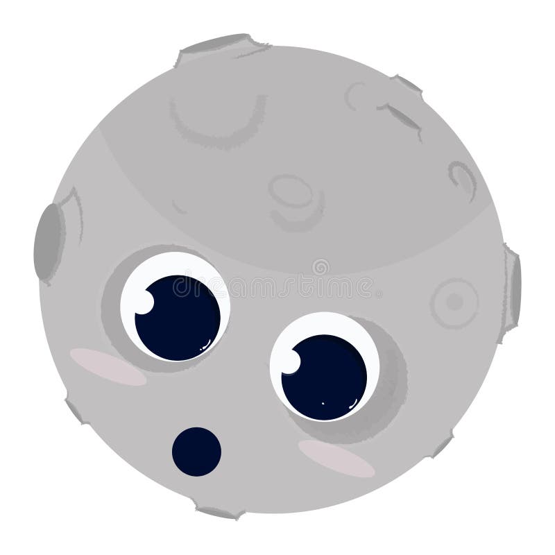 Isolated moon cartoon stock vector. Illustration of science - 180164991