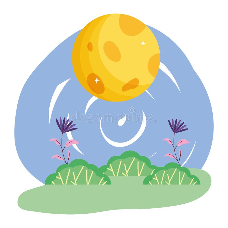 Isolated Moon and Park Design Stock Vector - Illustration of science ...