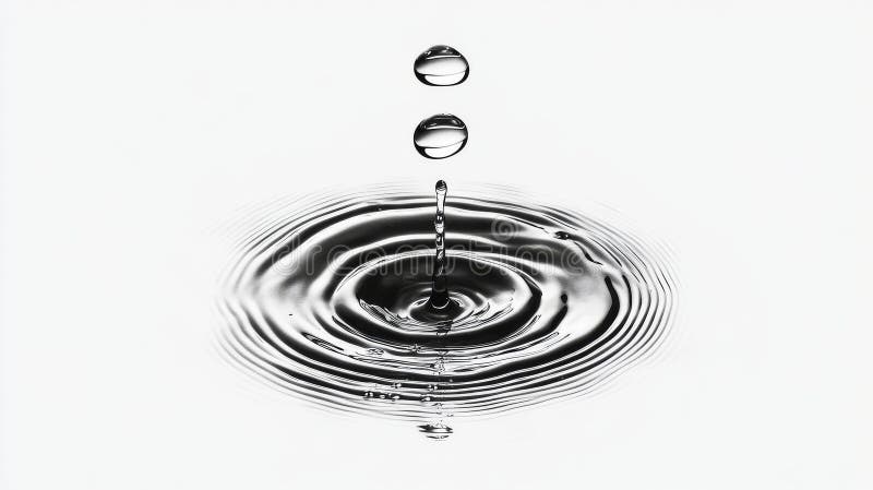 Isolated Motion Capture Featuring a Detailed Water Splash with Droplets ...