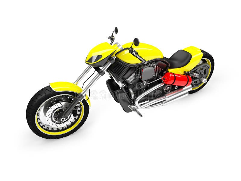 3D Motorcycle Front Side View Stock Illustration - Illustration of ...