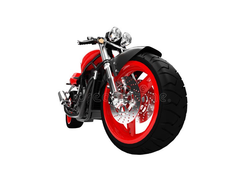 Isolated Motorcycle Front View Stock Illustration - Illustration of ...
