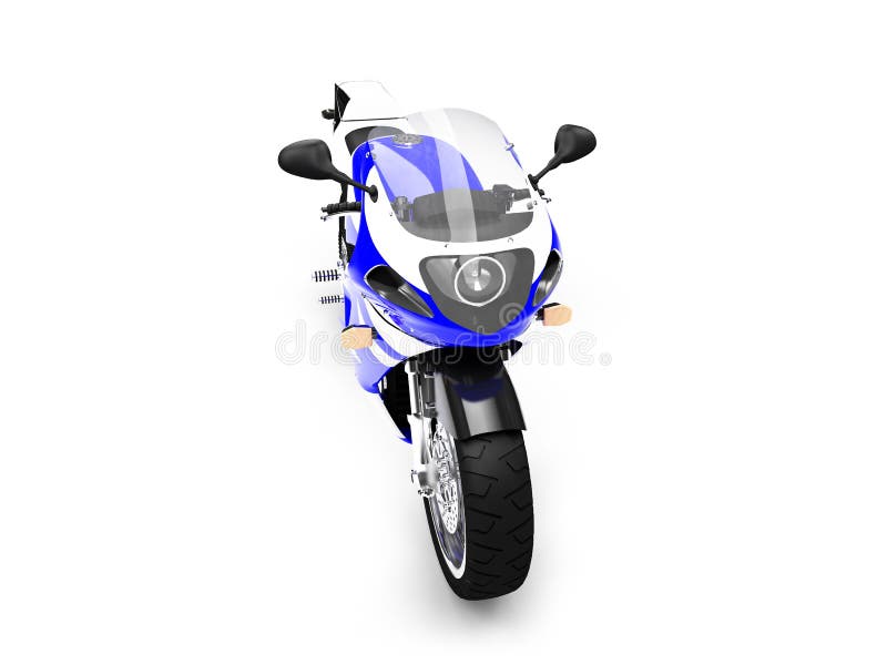 Isolated Motorcycle Front View Stock Illustration - Illustration of ...