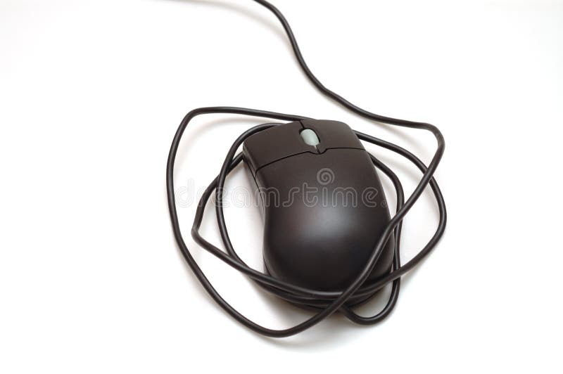 Isolated mouse with wire stock image. Image of computer - 6992007