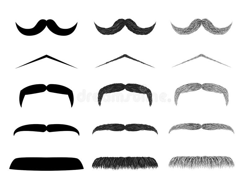 Isolated Moustache Illustration Collection Stock Vector - Illustration ...