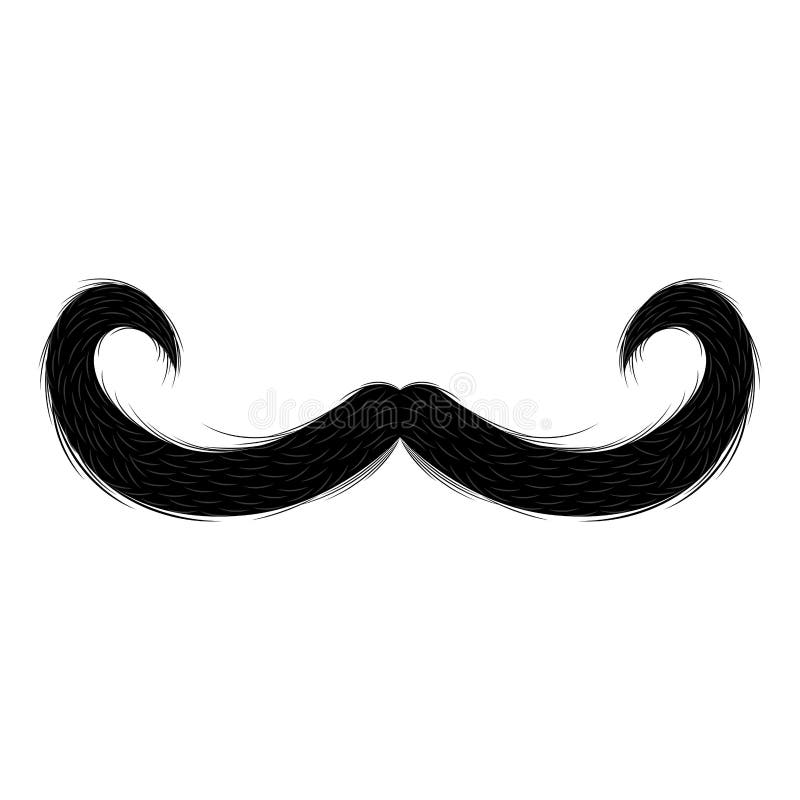 Isolated Moustache Silhouette Stock Vector - Illustration of moustache ...
