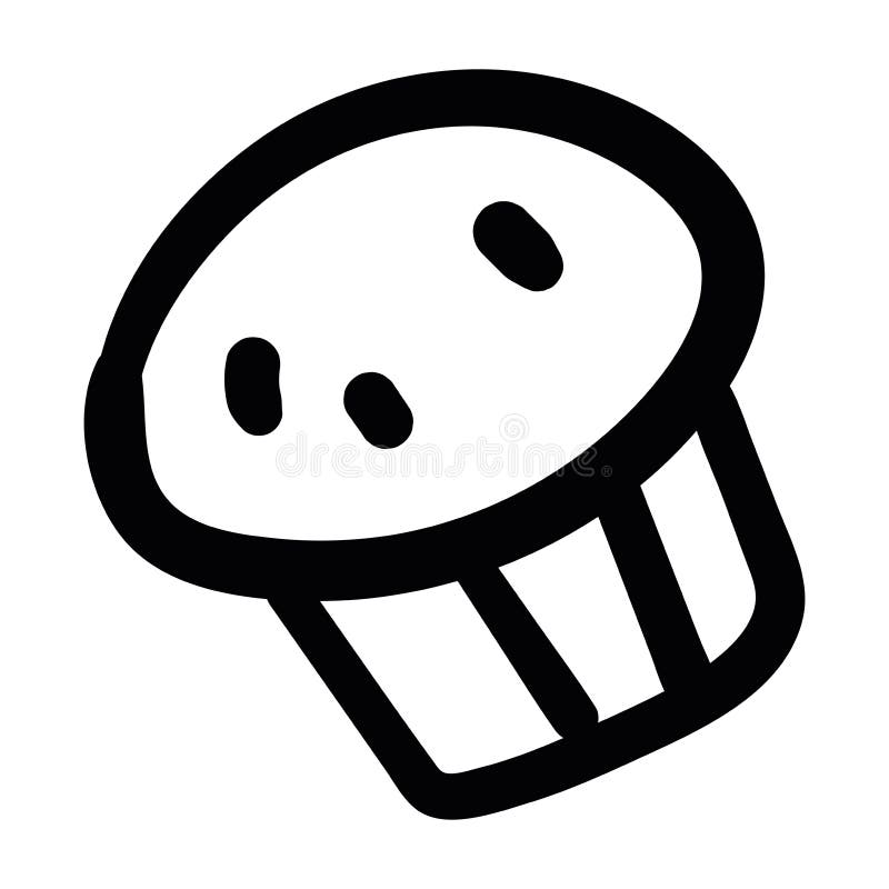 Isolated Muffin Icon Flat Design Vector Stock Vector - Illustration of ...