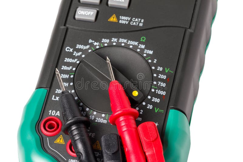Isolated Multimeter with Probes Stock Image - Image of calibration ...