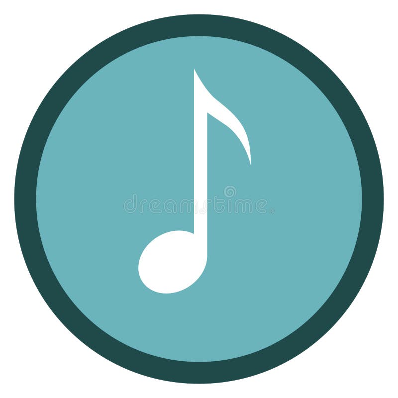 Isolated Music Note Inside Button Design Stock Vector - Illustration of ...
