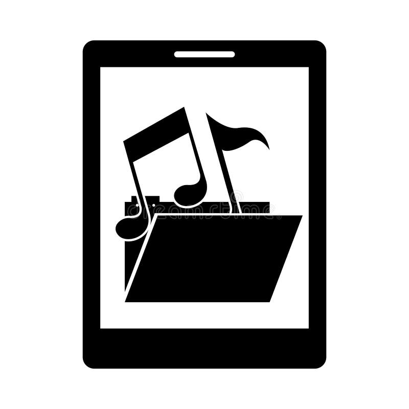 Isolated Music Note Inside Device Design Stock Vector - Illustration of ...