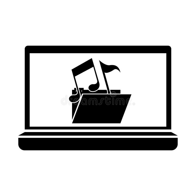 Isolated Music Note Inside Device Design Stock Vector - Illustration of ...