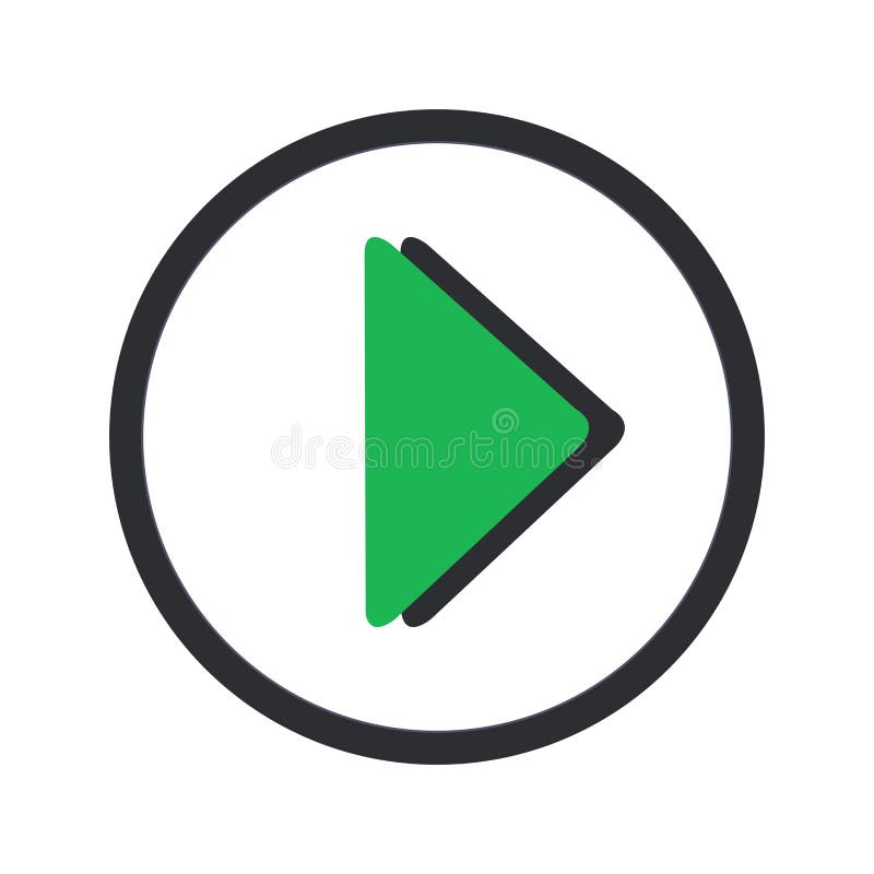 Isolated music play button stock vector. Illustration of interface ...