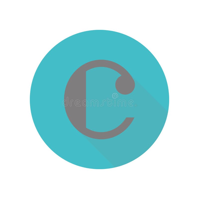 Isolated Musical Note, Common Time Long Shadow Icon. Simple Glyph, Flat ...