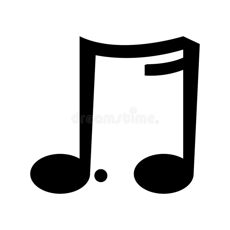 Isolated musical note stock vector. Illustration of silhouette - 100302532