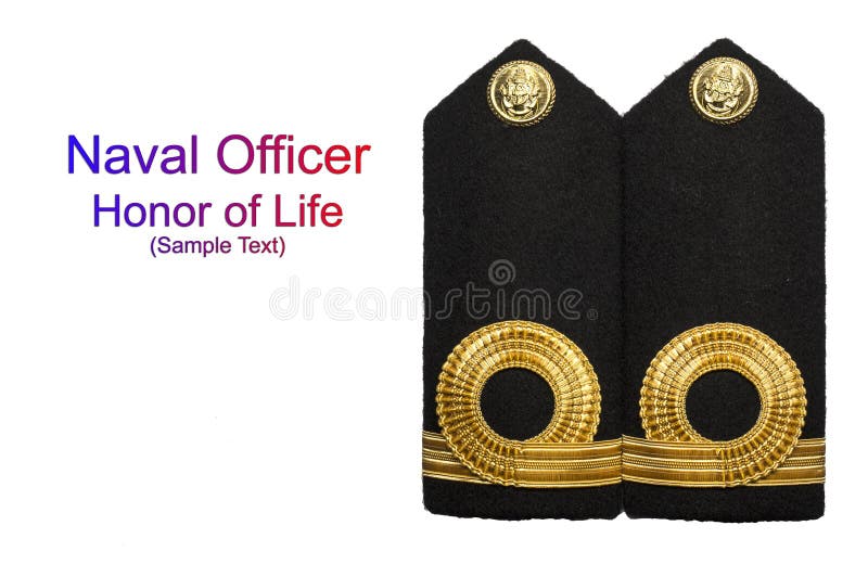 Isolated Navy Epaulet Rank Sign Stock Photo - Image of marine, officer ...