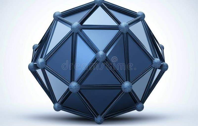 An Isolated Network Abstract Connection on a White Background. Dots and ...