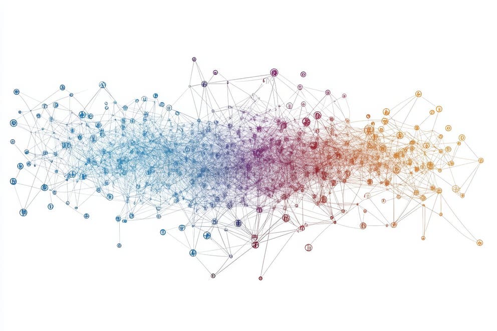 Isolated Network Connections in Abstract Business Visualization Stock ...