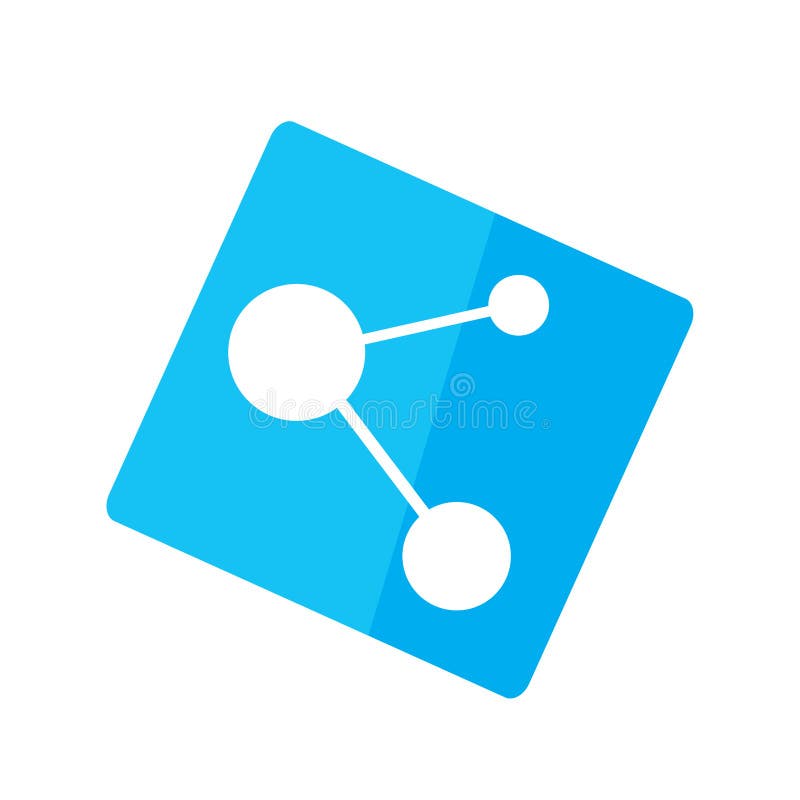 Isolated Network Symbol on a Blue Sticker Stock Vector - Illustration ...